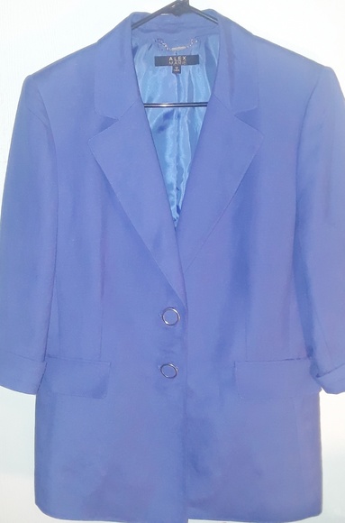 Alex Marie | Jackets & Coats | Alex Marie Blue Cuffed Sleeve Blazer ...